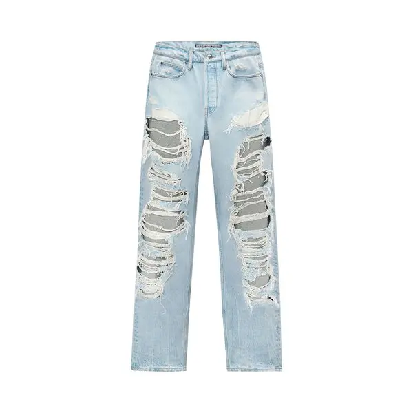 Alexander Wang Distressed Straight Leg Knit Jean