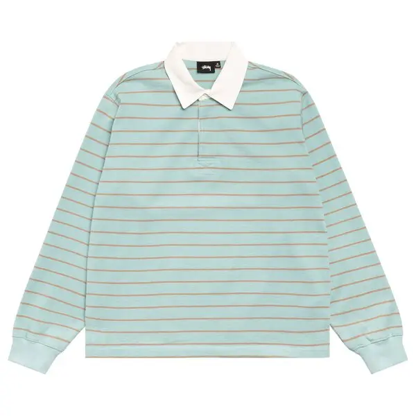 StÜssy Striped Rugby Shirt - Blue