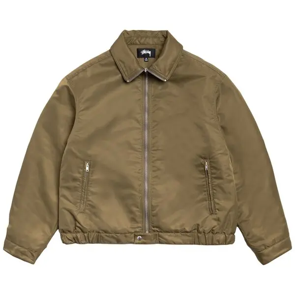 StÜssy Pile Lined Zip Jacket - Green