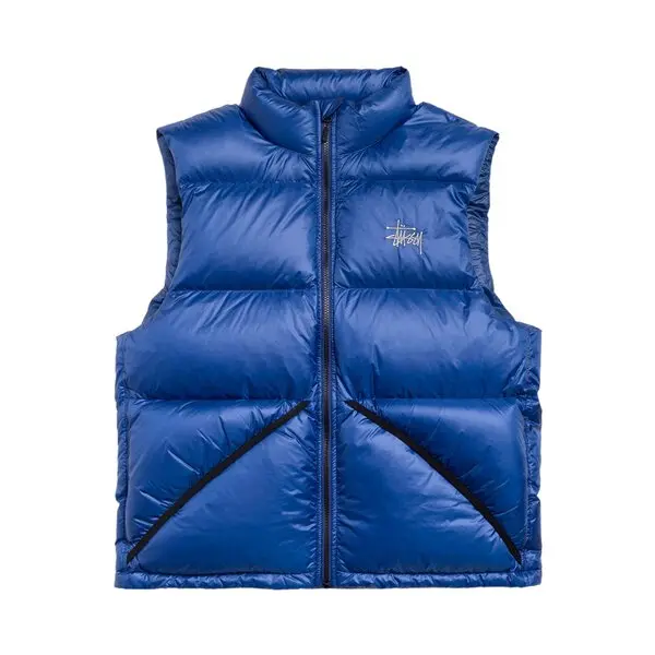 StÜssy Micro Ripstop Down Vest - Blue