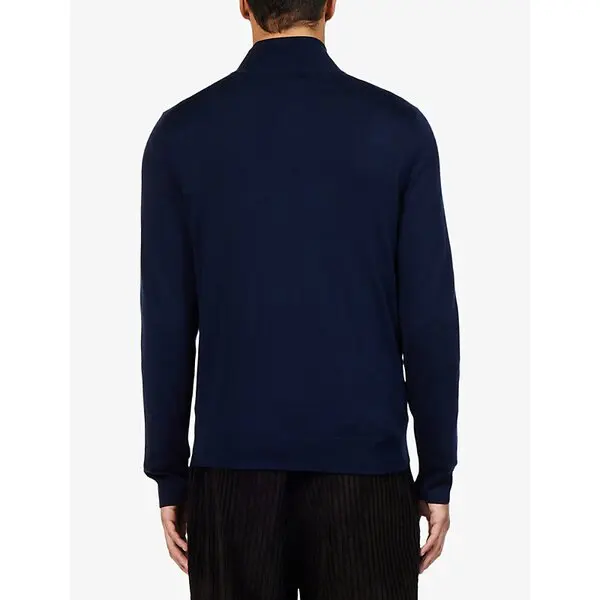 Paul Smith Signature-striped Half-zip Wool Top
