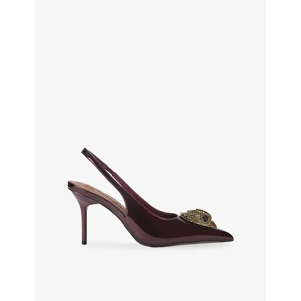 Kurt Geiger Patent-leather Heeled Slingbacks