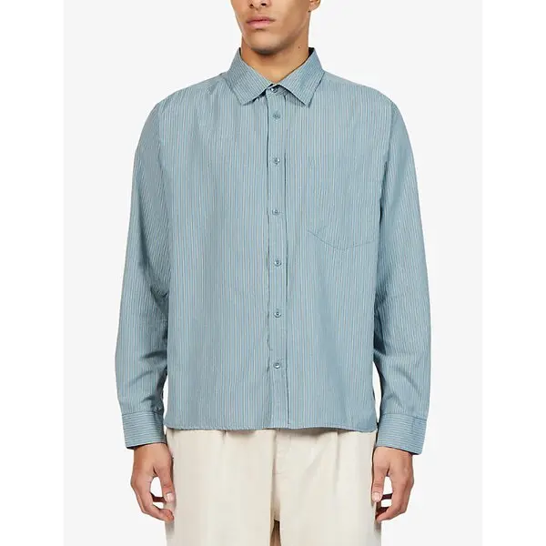 PERCIVAL Clancy Striped Cotton Shirt - Blue