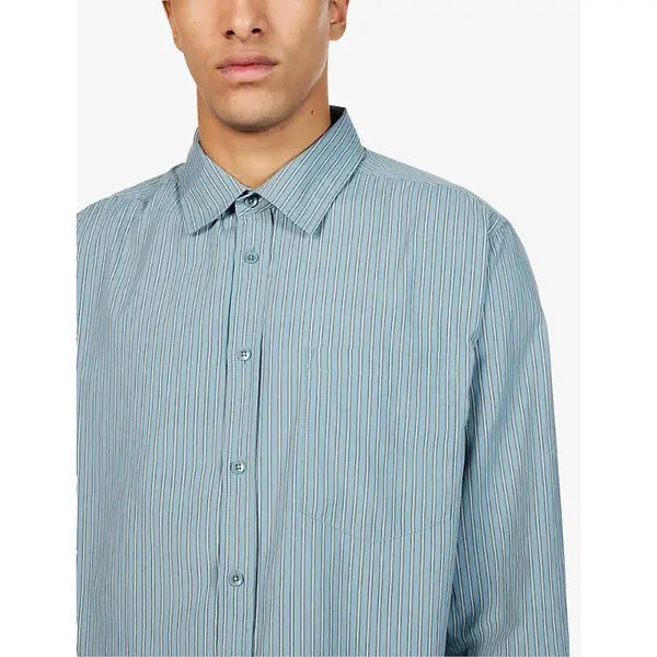 PERCIVAL Clancy Striped Cotton Shirt - Blue