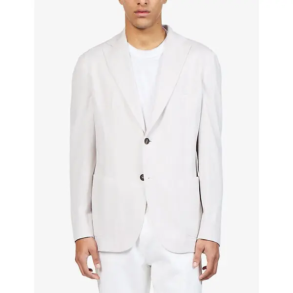Eleventy Single-breasted Wool Jacket - Sand