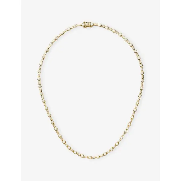 MISSOMA Lucy Williams 18ct Yellow-vermeil And Cubic Zirconia Tennis Necklace - Gold