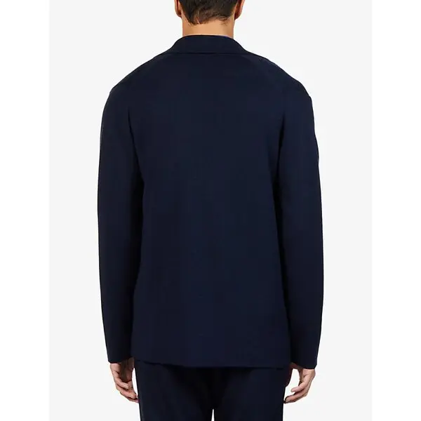 John Smedley Notched-collar Wool Knitted Blazer
