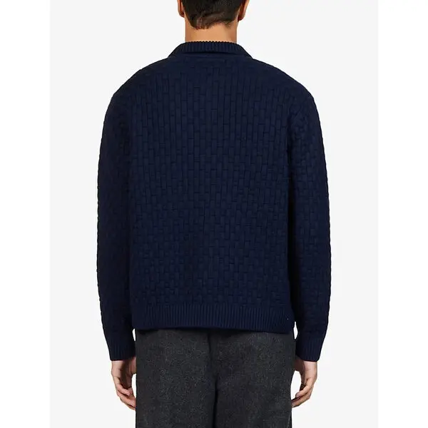 PERCIVAL Arch Basket-weave Knitted Jumper