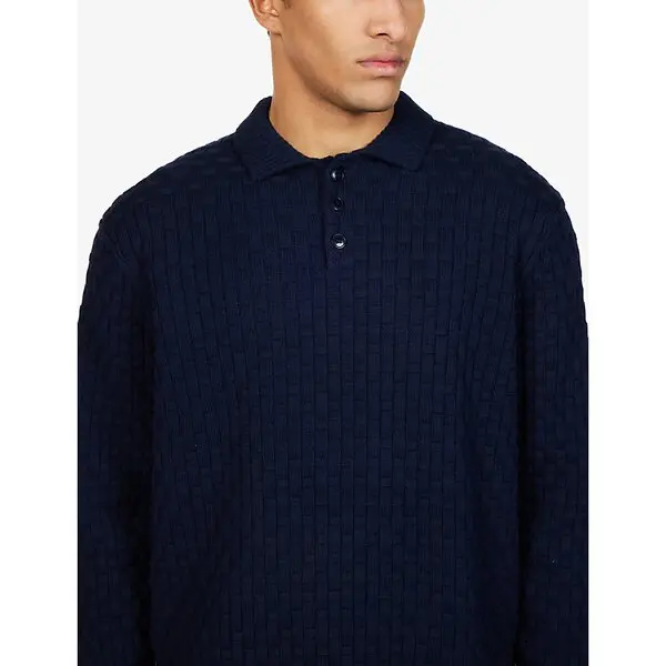 PERCIVAL Arch Basket-weave Knitted Jumper