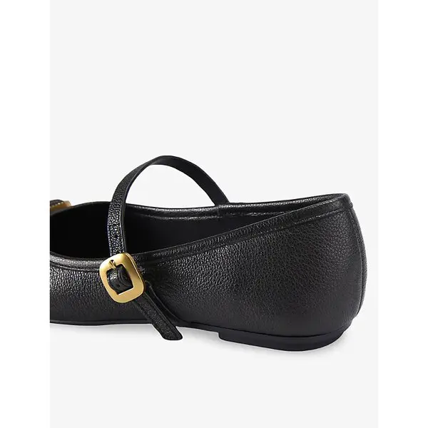 Kurt Geiger Pimplico Embellished Leather Ballet Flats