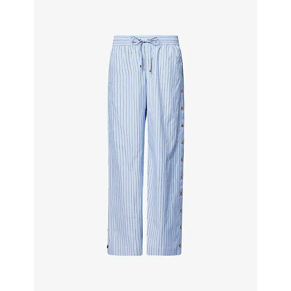 Zimmermann Stripe Snap-button Woven Trousers
