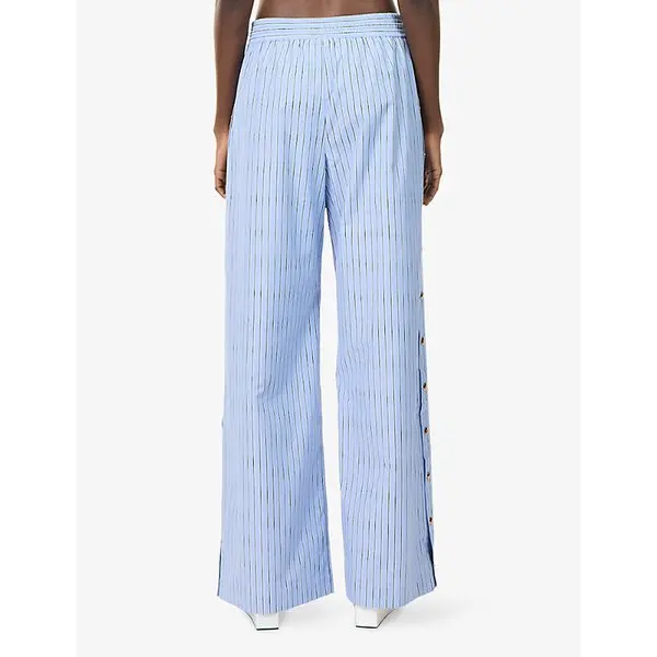 Zimmermann Stripe Snap-button Woven Trousers