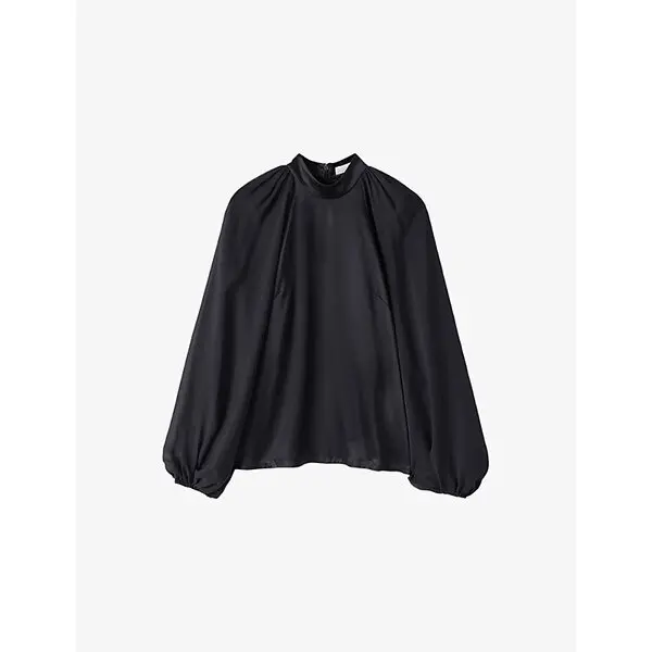 JOSEPH High-neck Satin Blouse
