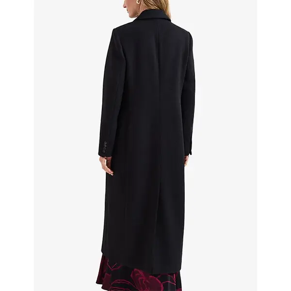 PHASE EIGHT Lydia Long Wool-blend Coat - Black