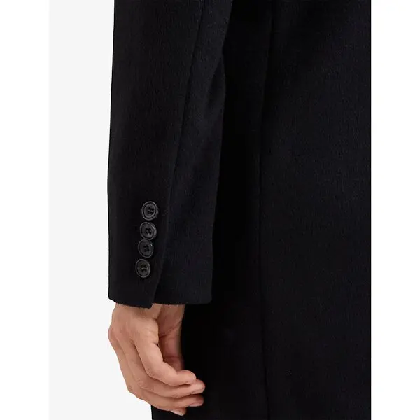 PHASE EIGHT Lydia Long Wool-blend Coat - Black