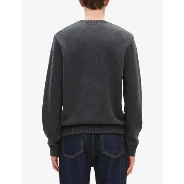 The Kooples Round-neck Cotton Jumper With Skull Patch