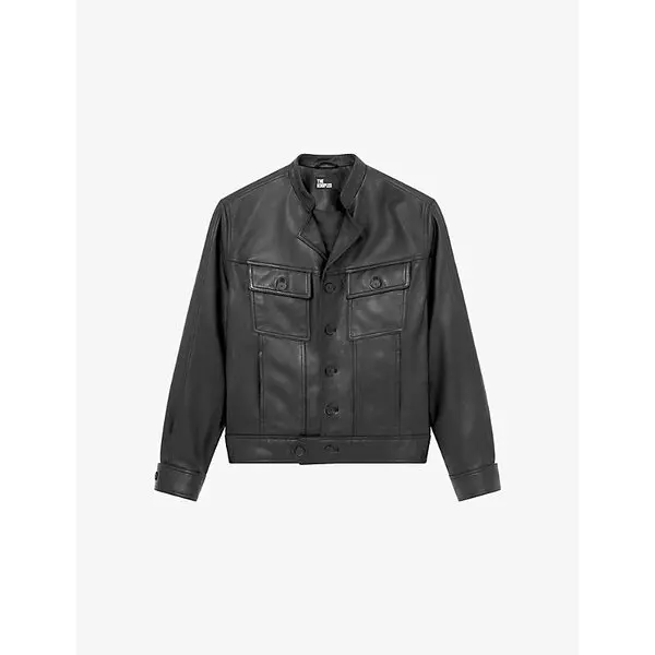 The Kooples Notched-collar Leather Jacket