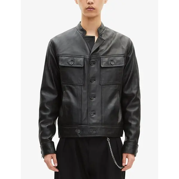 The Kooples Notched-collar Leather Jacket