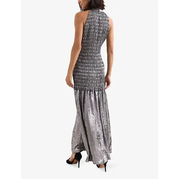 phase eight silver dress PHASE EIGHT Amily Sequin Maxi Dress