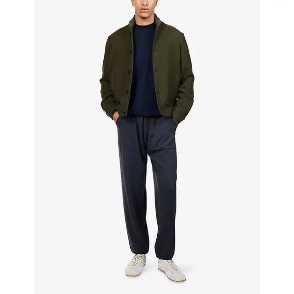 John Smedley Textured Wool Crewneck Jumper - Midnight