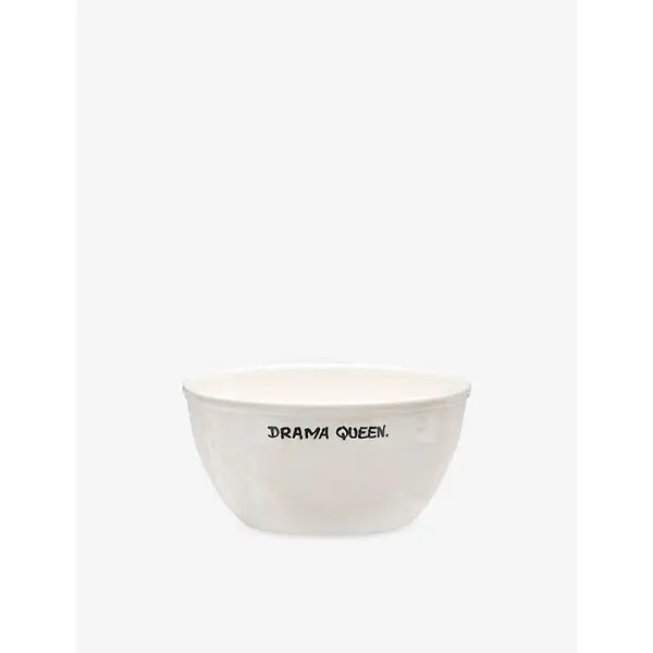 ANNA + NINA Drama Queen Ceramic Bowl 14cm - White