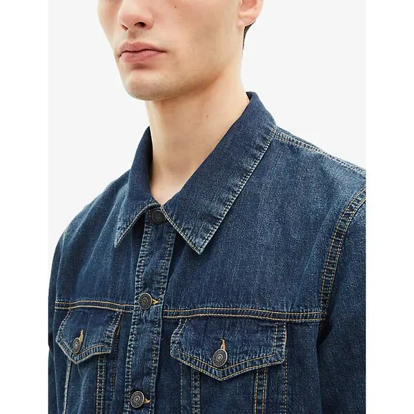The Kooples Collared Patch-pocket Denim Shirt