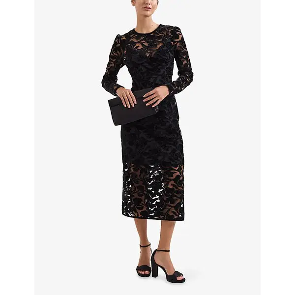 PHASE EIGHT Viktoria Lace Mesh Midi Dress
