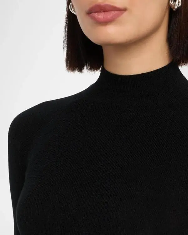 Majestic Filatures Merino Silk Micro Rib Knit T-shirt - Noir