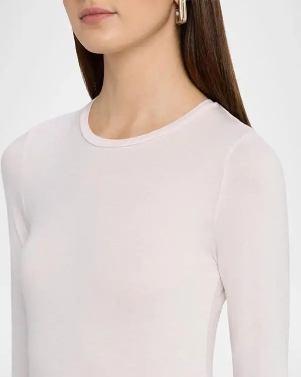 Majestic Filatures Soft Touch Long-sleeve Crewneck T-shirt - Rose