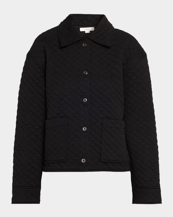 Vince Quilted Boxy Jacket - Black