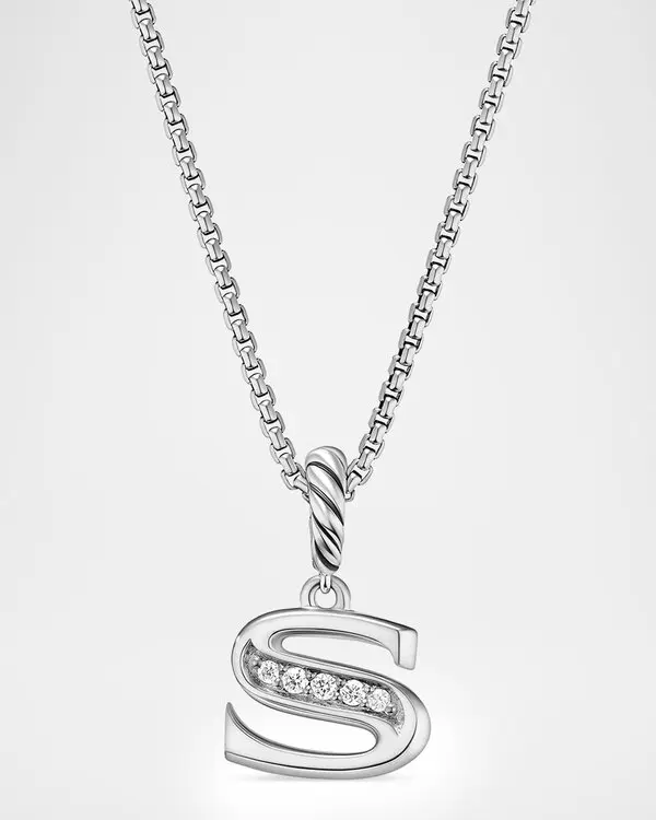 David Yurman Initial Pendant Necklace - Init S