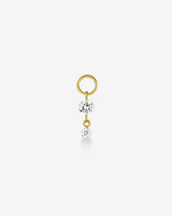 Ring Concierge Round Lab Diamond Huggie Charm - One-color