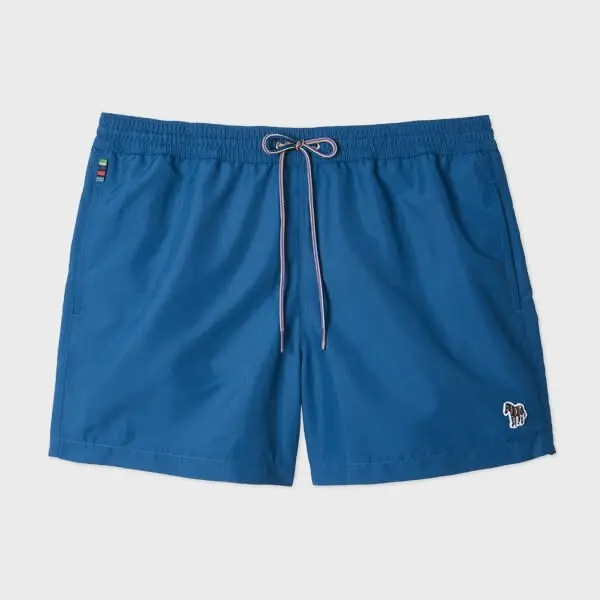 Paul Smith Zebra Logo Swim Shorts - Blue