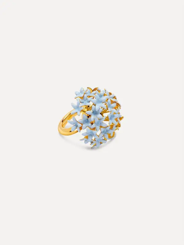 Oscar De La Renta Allium Pompom Ring - Blue