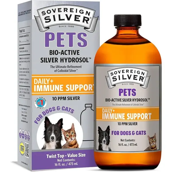 BEAUTIFIEDYOU Sovereign Silver Bio-active Silver Hydrosol Immune Pets Flat Cap 16 Ounces - One-color