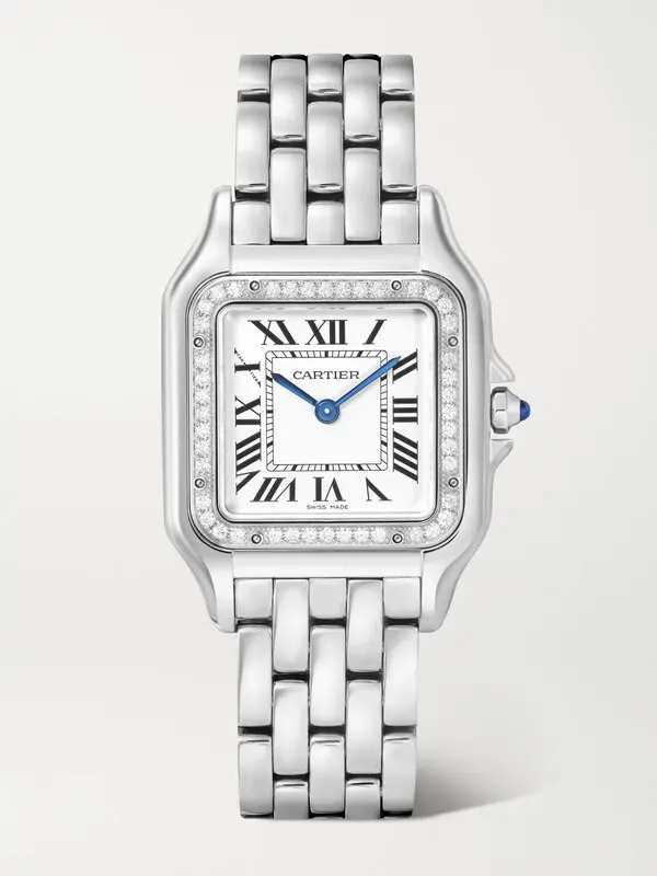 Cartier Panthère De 36.5mm Diamond Watch - Gray