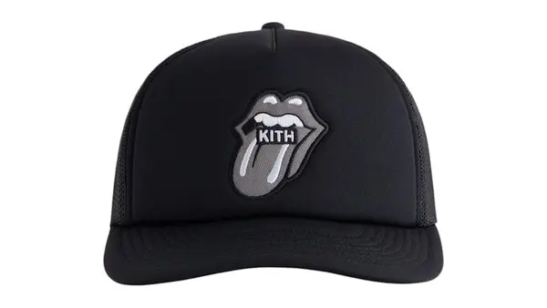 Kith X The Rolling Stones Nolan Trucker Hat - Black