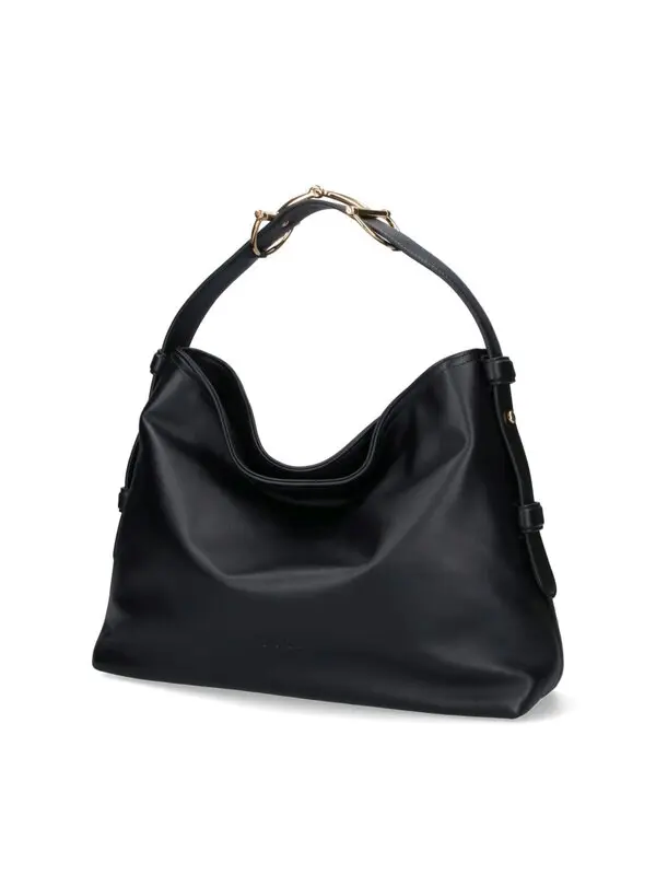 Gucci Medium Leather Shoulder Bag - Black