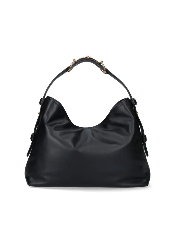 Gucci Medium Leather Shoulder Bag - Black
