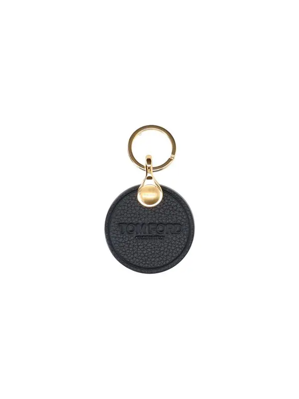 TOM FORD Leather Keyring - Black