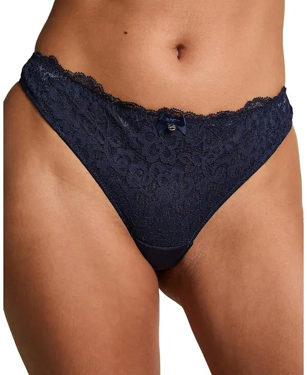 Hunkemoller Marine Thong - Blue