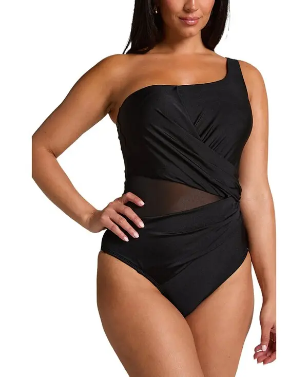 Hunkemoller Shaping Mesh One-piece Swimsuit - Black