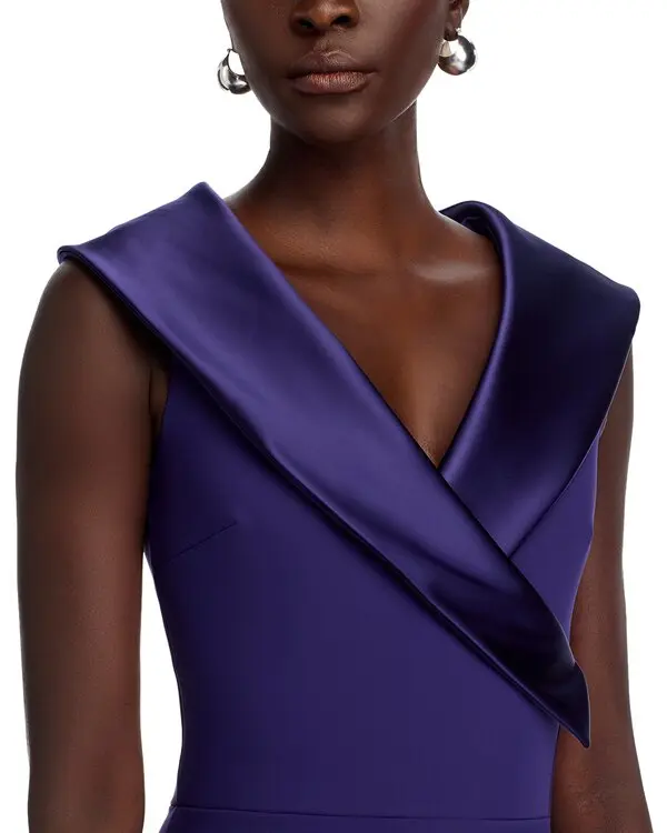 Chiara Boni La Petite Robe Satin Collar Gown
