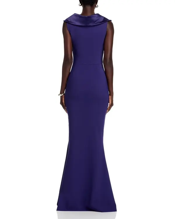 Chiara Boni La Petite Robe Satin Collar Gown