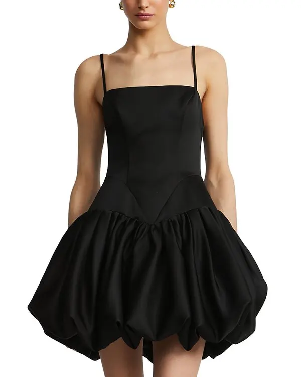 Bcbgmaxazria Bubble Mini Dress - Black