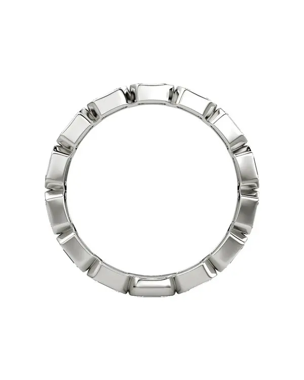 VRAI Bezel Eternity Band In Emerald Cut Lab Created Diamonds
