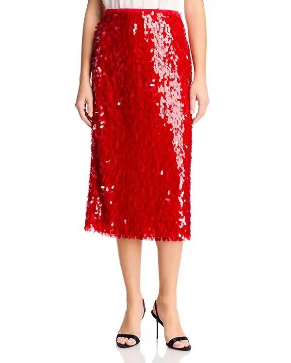 T Tahari Sequin Embellished Midi Skirt