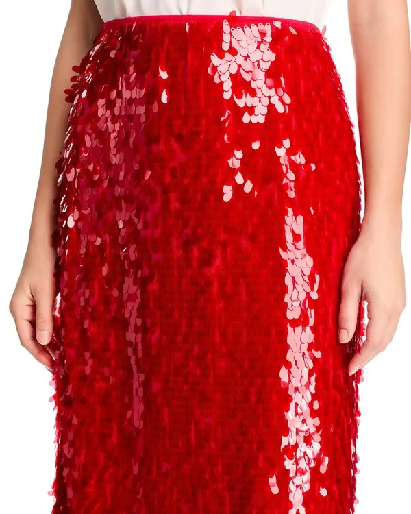 T Tahari Sequin Embellished Midi Skirt