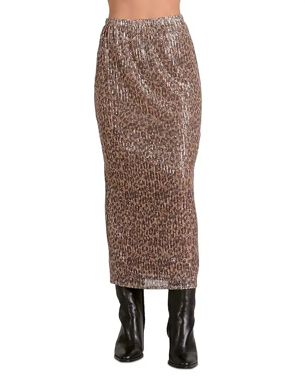 Elan Sequinned Pull On Skirt