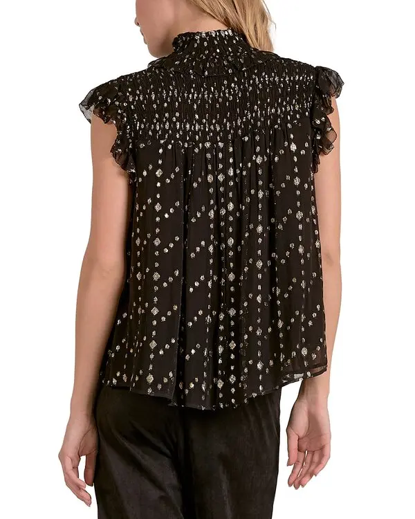 Elan Metallic Clip Dot Top